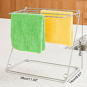 Da Jia Folable Kitchen Towel Rag Rail Drying Rack Holder Shelf Household Hanging Storage Organizer