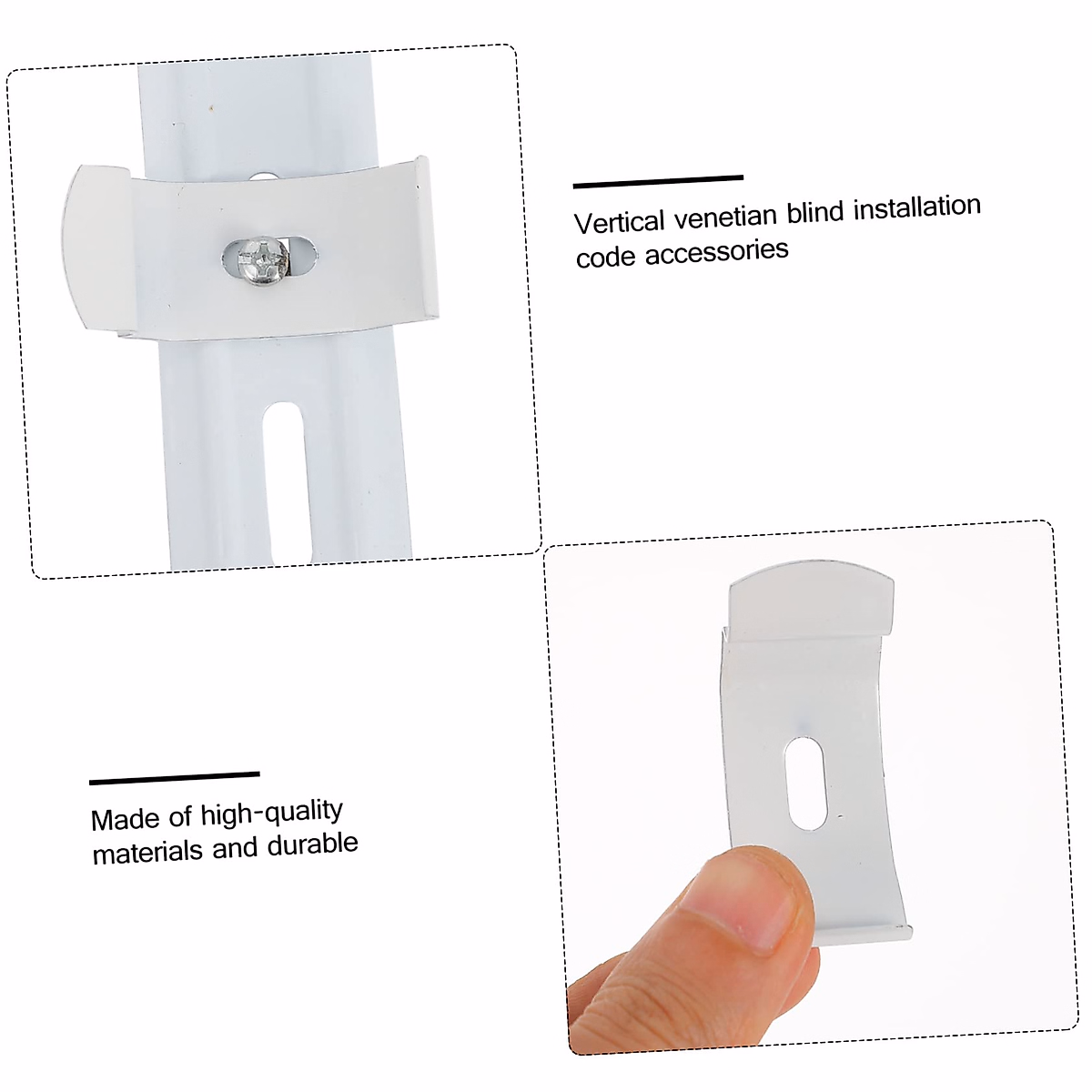 IMIKEYA 12 Pcs Bracket Blind Fixer Track Window Hardware Horizontal Blinds Wand Hook Venetian Blind Tilt Hook Vertical Blind Repair Window Covers for Home Iron Curtain White Repair Parts