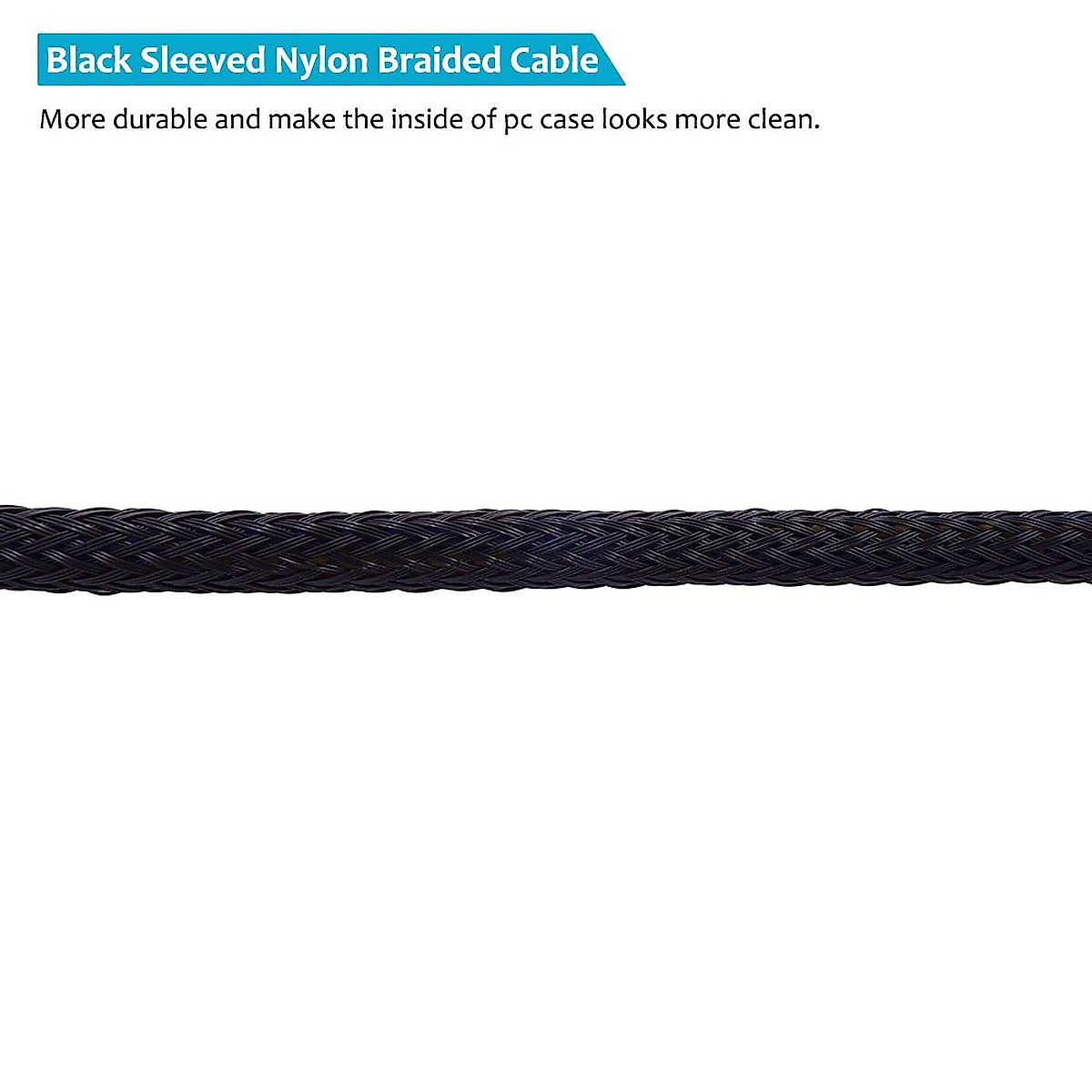 Fancasee (4-Pack) 4 Pin PWM Fan Power Supply Cable PC Internal Motherboard Fan Power Extension Cable Adapter Cord Wire for Computer ATX Case 4-Pin / 3-Pin Cooling Fans Cable (10.5 inch)