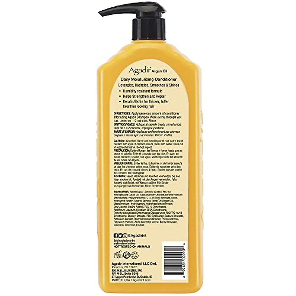 AGADIR Daily Moisturizing Conditioner, 33.8 Fl Oz