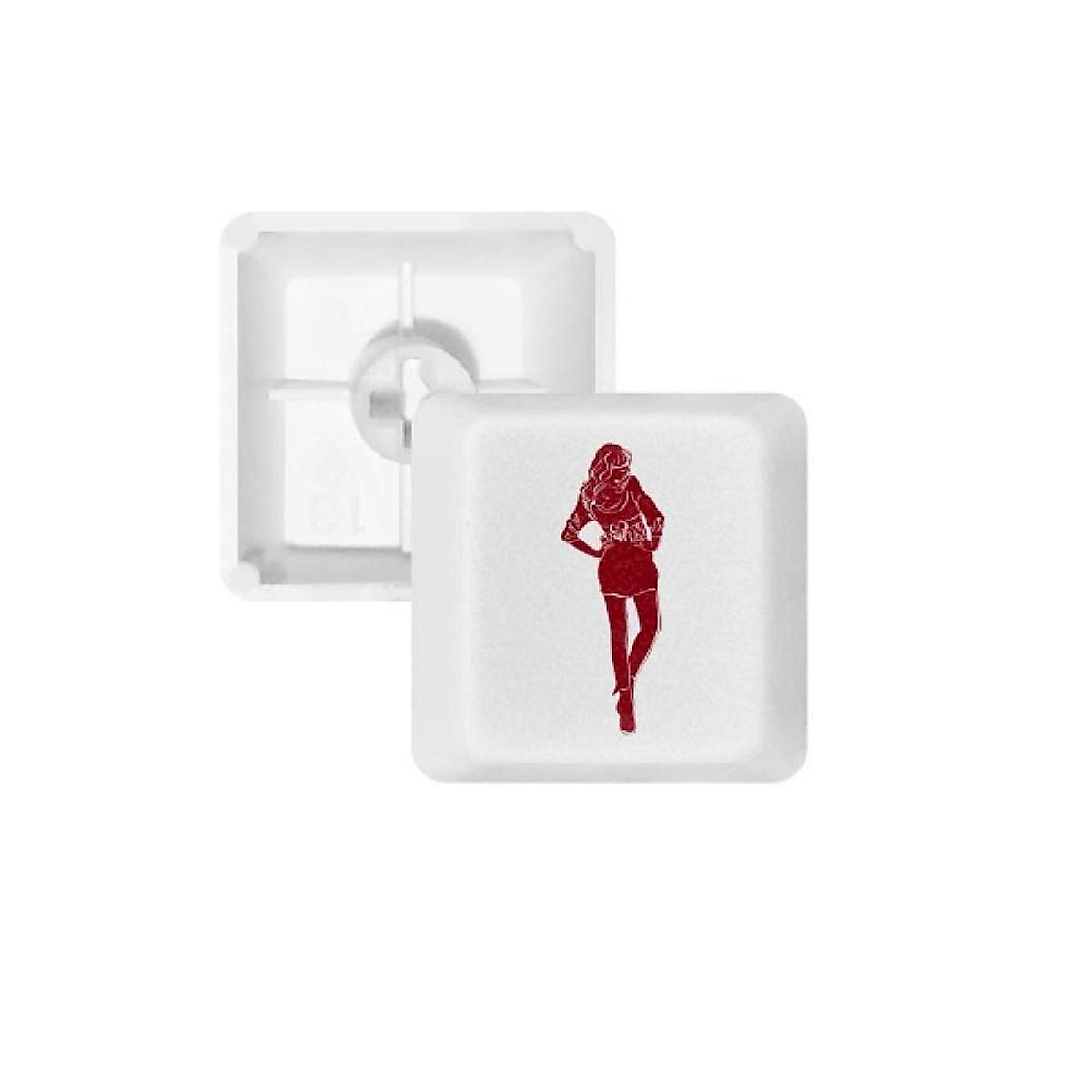 DIYthinker Red Fashion Beauty Woman Keycap Mechanical Keyboard PBT Gaming Upgrade Kit