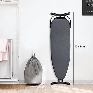 Duwee Ironing Board with Retractable and Adjustable Iron Rest, Steel Top Board with 10mm Thicken Felt Pad and Heat Resistant Cover, Heavy Duty Legs,14"x43"