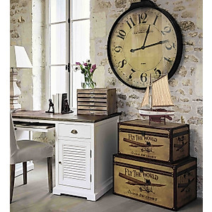 SAILINGSTORY Wooden Sailboat Decor Sailboat Gift Boat Model Ship Yacht Distressed Red