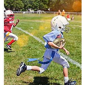 Barocity Football Premium Boy and Girl Official Match Ball with Reflective Iridescent Rainbow Hex Pattern, Durable Indoor, Outdoor, Training Practice Game Playtime – Size 3 Gold