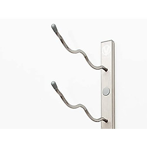 VintageView WS62 6-Foot 36 Bottle Metal Wall Mounted Wine Rack in Brushed Nickel (2 Rows Deep)