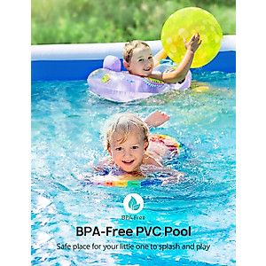 Inflatable Pool, EVAJOY 118'' x 72'' x 20'' Above Ground Pool, Kiddie Pool Large Size Thickened Blow Up Swimming Pools Play Center for Kids Children Family Outdoor Garden Backyard