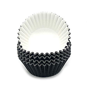 Mombake Standard Black Foil Cupcake Liners Muffin Baking Cups for Party and More, 100-Count