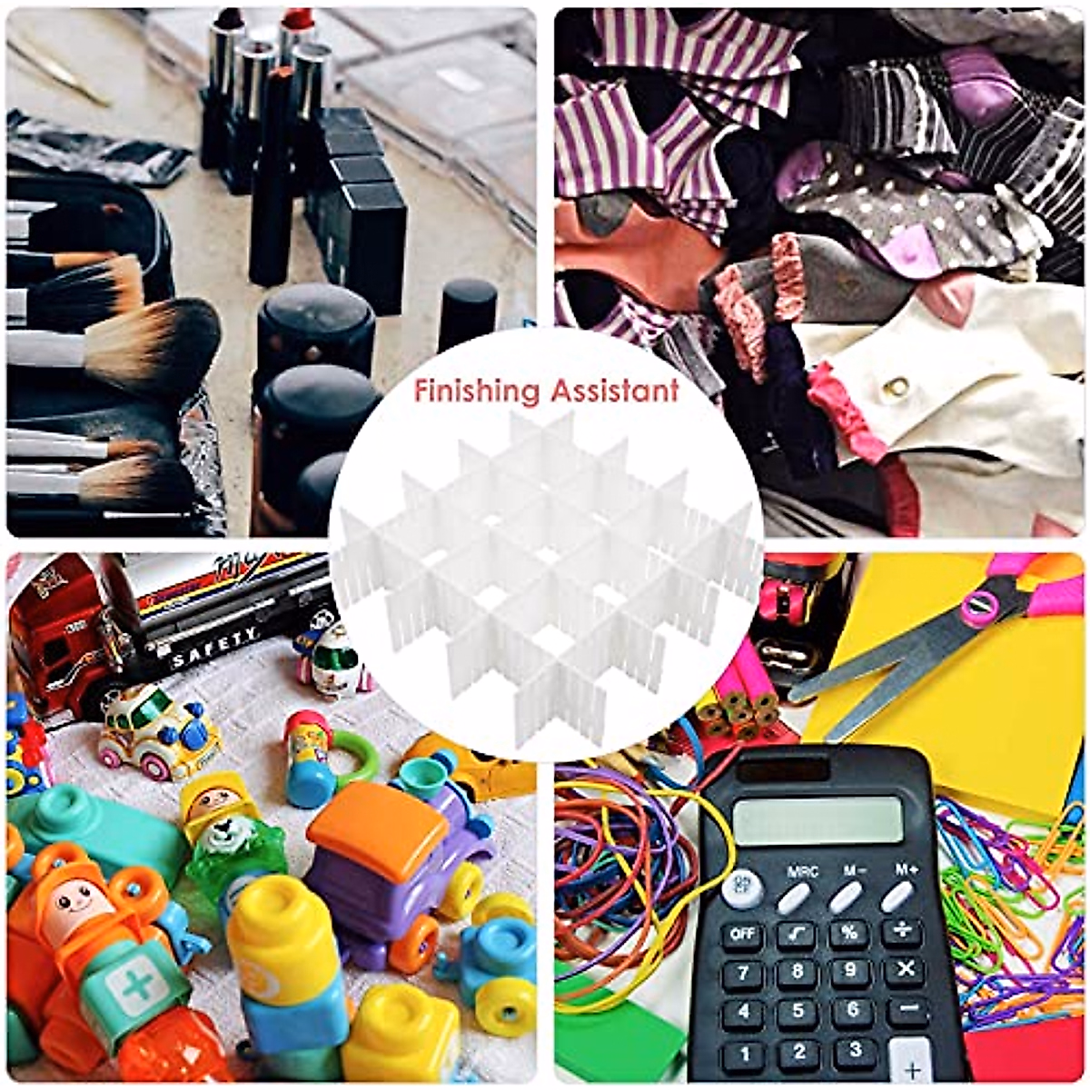 Flytianmy 40Pcs Drawer Dividers, Adjustable Drawer Organizer for Socks, Underwear, Makeup, Can Help Tidy Kitchen, Bedroom, Dresser White