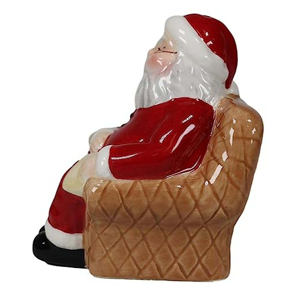 Ebros Gift North Pole Residence Mr And Mrs Santa Claus Sitting On Sofa Chair Christmas Couple Salt And Pepper Shakers Set Ceramic Figurines Party Kitchen Tabletop Collectible
