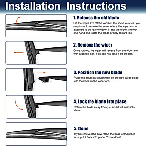 X AUTOHAUX Rear Windshield Wiper Blade 200mm 8 Inch for Lexus CT200h 2011-2017 for Scion XD 2008-2014 for Toyota Prius C 2012-2019