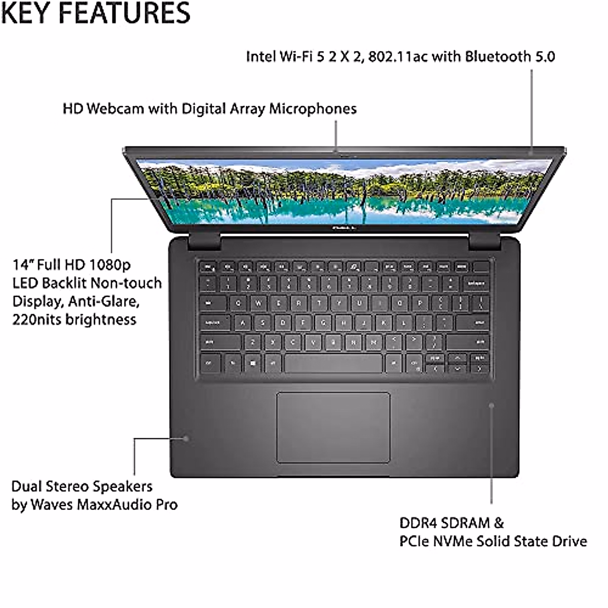 Dell Latitude 3410 Business Laptop, 14” FHD Display, Intel Quad-Core i5-10310U, 16GB RAM, 256GB PCIe SSD + 1TB HDD, HDMI, Webcam, WiFi, Bluetooth, Win 10 Pro, Grey (Renewed)