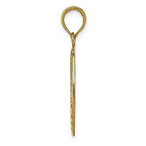 IceCarats 14K Yellow Gold Saint Christopher Medal Patron of Travelers Athletes Protection Necklace Christian Religious Pendant Faith Charm 27.3mm x 12.75mm Only