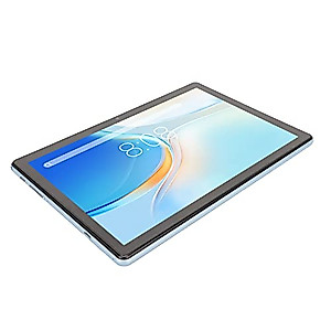 HEEPDD Gaming Tablet, 100‑240V 5GWIFI 10 Inch Tablet 1960x1080 IPS HD Big Screen 11 for Travel (Blue)