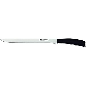 ARCOS - Slicing/Ham Knife 9 Inch - Nitrum Stainless Steel Blade - Black Polypropylene Handle - Elegant Design and Full Tang Support. Series Tango