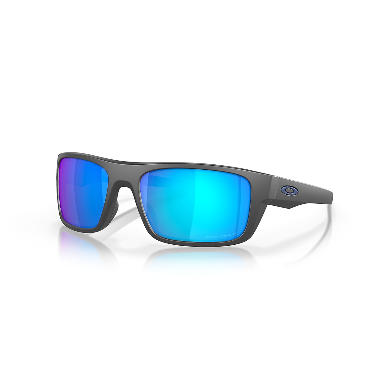 Oakley Men's Oo9367 Drop Point Rectangular Sunglasses, Matte Dark Grey/Prizm Sapphire Iridium Polarized, 61 mm