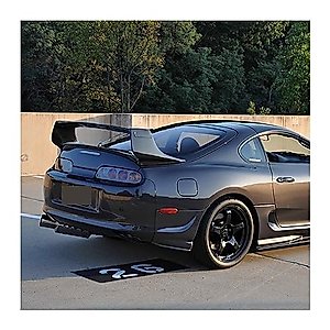 Quality Carbon Fiber Rear Roof Spoiler Wing Trunk Lip Boot Cover Car Styling ，Compatible for Toyota Supra MK4 JZA80 (Color : FRP)