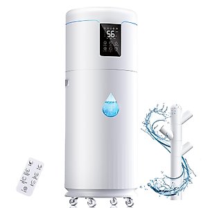 17L/4.5Gal Ultra Large Humidifiers for Bedroom 2000 sq ft, Quiet Humidifiers for Large Room, Tower Humidifier with 4 Mist Mode & Extension Tube for Home School Office Commercial Greenhouse Plants