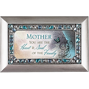 Cottage Garden Mother You are Jeweled Silver Finish Jewelry Music Box - Plays Tune Wind Beneath My Wings