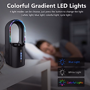 CONBOLA Desk Fan Portable, Aromatherapy Function, Battery Operated Lasting 17 Hours,11.8 Inch Tower Fan with 3speeds, Quiet Cooling,Standing Floor Fans for Office, Home, House (Black)