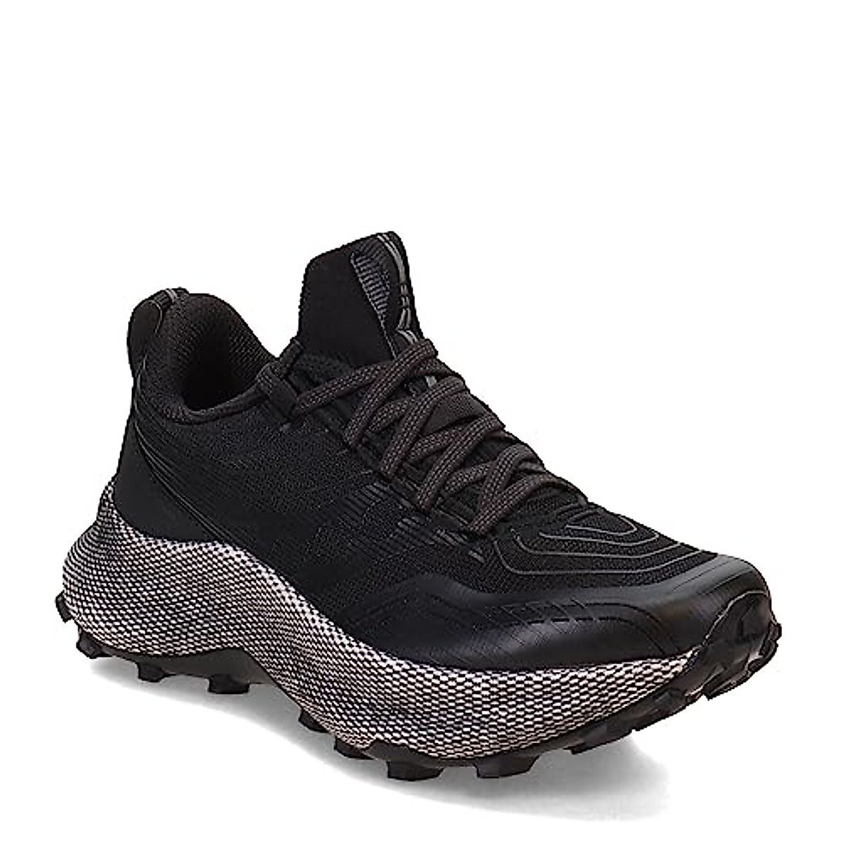 Saucony Women's Endorphin Trail Health Care Professional Shoe, Black/Gravel, 8.5