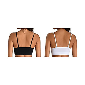 Juicy Couture 2 Pack Seamless Comfort Bra (as1, Alpha, l, Regular, Regular, Black/White)