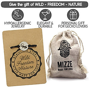 Lizard Charm Bracelet - Adjustable Black Cord - Nature's Symbol of Freedom - Unisex Jewelry - Durable, Waterproof & Hypoallergenic - Embrace the Wild Spirit