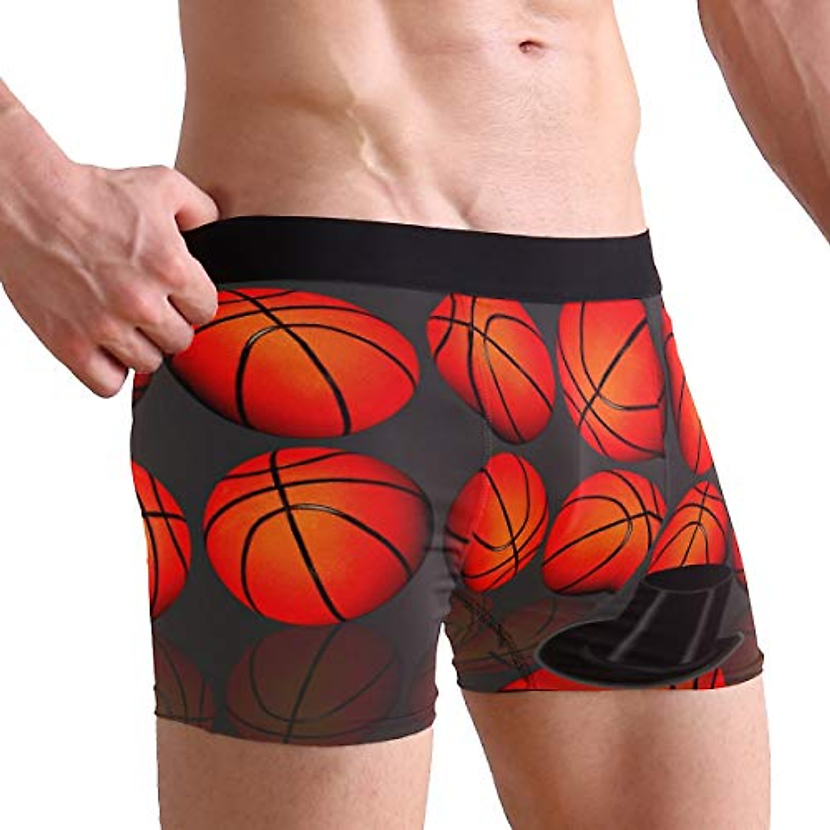 Funny Basketball Boxer Briefs for Men, Men's Comfortable Underwear