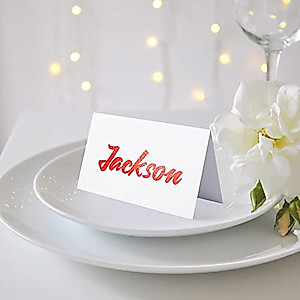 PECULA 120 Pcs Place Cards Blank Fillable Banquet Seat Card, 2x3.5in Place Cards for Table Setting, Escort Cards, Name Cards, Wedding Place Cards for Wedding, Table, Dinner Parties