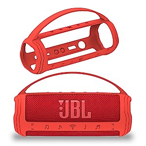 Silicone Cover Case for JBL Flip 6 Portable Bluetooth Speaker, Protective Carrying Case for JBL Flip 6 Speaker Accessories (Only Case) (Red Case)