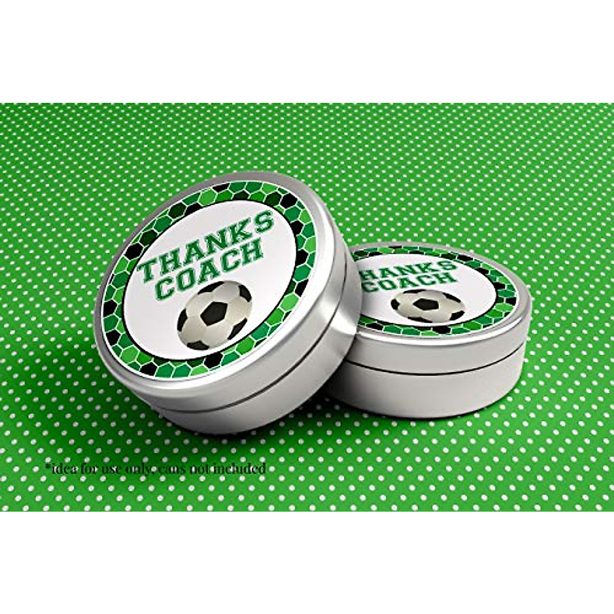 Soccer Team Coach Appreciation Thank You Sticker Labels, 40 2" Party Circle Stickers by AmandaCreation, Great for Envelope Seals & Gift Bags