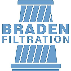 Braden Filtration Dust Collector Filter - Height: 26" OD: 12.75" ID: 8.375" / Nanofiber FR, Open-Open pans - MADE IN USA