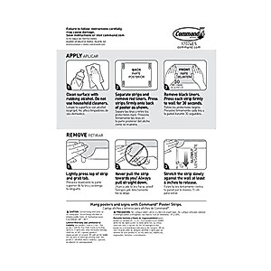 Command PH024-64NA Hanging, Indoor Use, 64, Decorate Damage-Free Small White Poster Strips, 0, Count