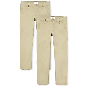 The Children's Place Girls Skinny Chino Pants,Sandy 2 Pack,6