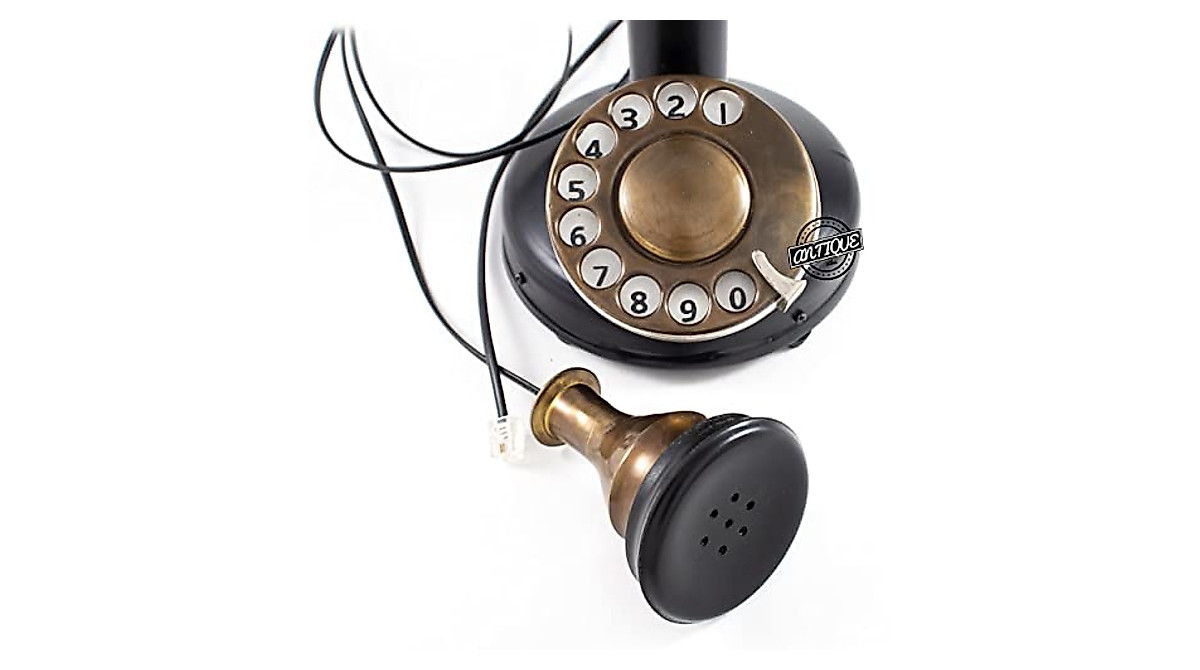 Vintage Candlestick Phone - Antique Wired Landline Decor