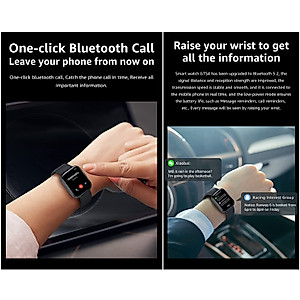 HANDA Smart Watch for Men Women,Fitness Tracker with 100 Sport Modes,Blood Oxygen Heart Rate Sleep Monitor,10 Day-Battery Life,Bluetooth Call IP67 Waterproof Activity Tracker for Android & iOS (Blue)