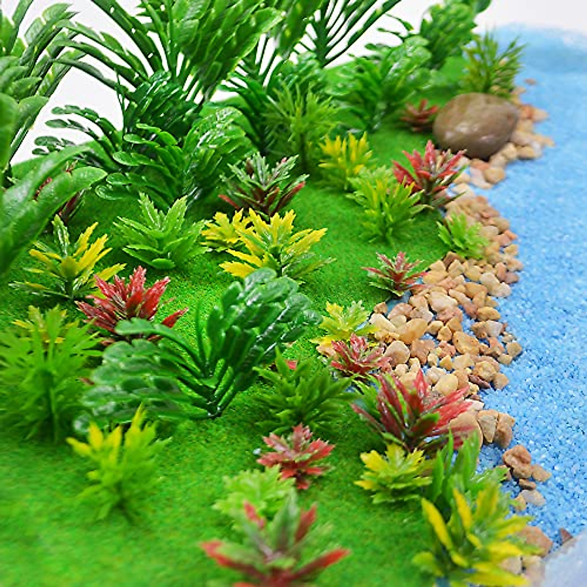 110pcs Model Plants Miniature Toy Trees Train Scenery Fairy Garden Trees Diorama Trees Model Scenery Railway Park Garden Scene Architecture Wargame Trees Model