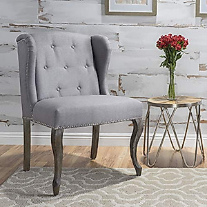 Christopher Knight Home Niclas Accent Chair, Light Grey