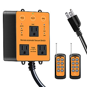 Automatic Vacuum switches for More Power Tools MIAOLINK AC 120V Automatic switches for dust Control, Delayed Vacuum switches, Circuit Overload and Trip Protection, Added Remote Control Function