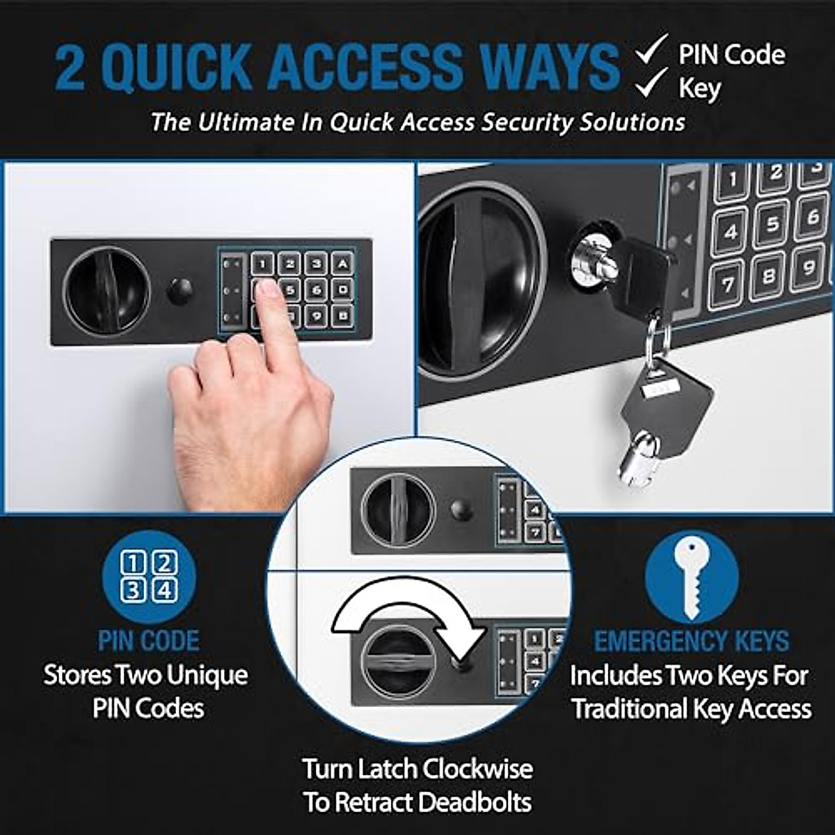 Barska Digital Electronic Keypad Lock Wall Mount Key Cabinet Safe - Ideal for Home Hotels Schools & Businesses