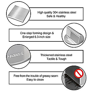 EPPARN Smash Burger Press, 6.3 inch Stainless Steel Burger Smasher, Hamburger Press Patty Maker Griddle Accessories, Grill Press Bacon Press