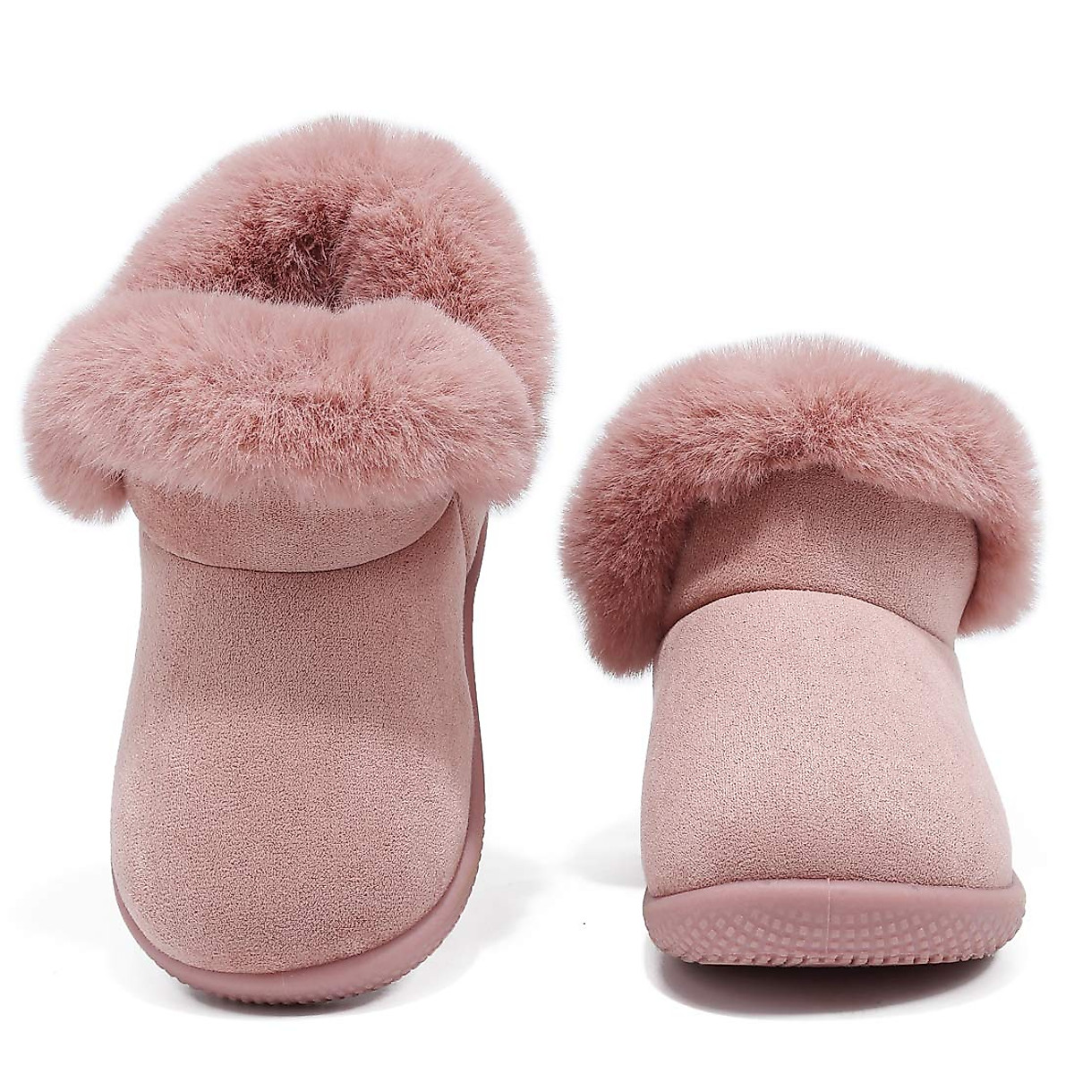 KEESKY Baby Girl Winter Boots Pink Winter Warm Shoes Fur Lined Toddler Size 5 M