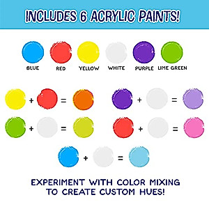 Made By Me Paint Your Own Sand Figurines by Horizon Group USA, Create Sand-Inspired Sculptures, Easy-to-Paint & Mess-Free Surfaces, Includes Acrylic Paint, Paintbrush, 3 Figurines & More, Multi, 208242H