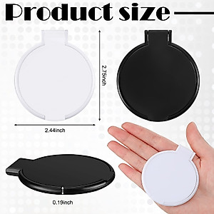 150 Pieces Mini Folding Round Compact Portable Pocket Mirror Bulk Travel Makeup Small Vintage Mirror for Cosmetic Purse Bag Women Daily Use, Black and White