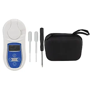 Jeanoko Brix Meter Refractometer Brix Tester 0鈥?3% for Measuring Sugar Content in Fruit Honey Maple Syrup Sugary Drink 0.1% Accuracy