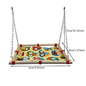 Hypeety Bird Toy Climbing Hammock Nest Game Bed Hut Hammock for Parrot Parakeet Cockatiel Conure Cockatoo Cage Perch Stand Swing Toy