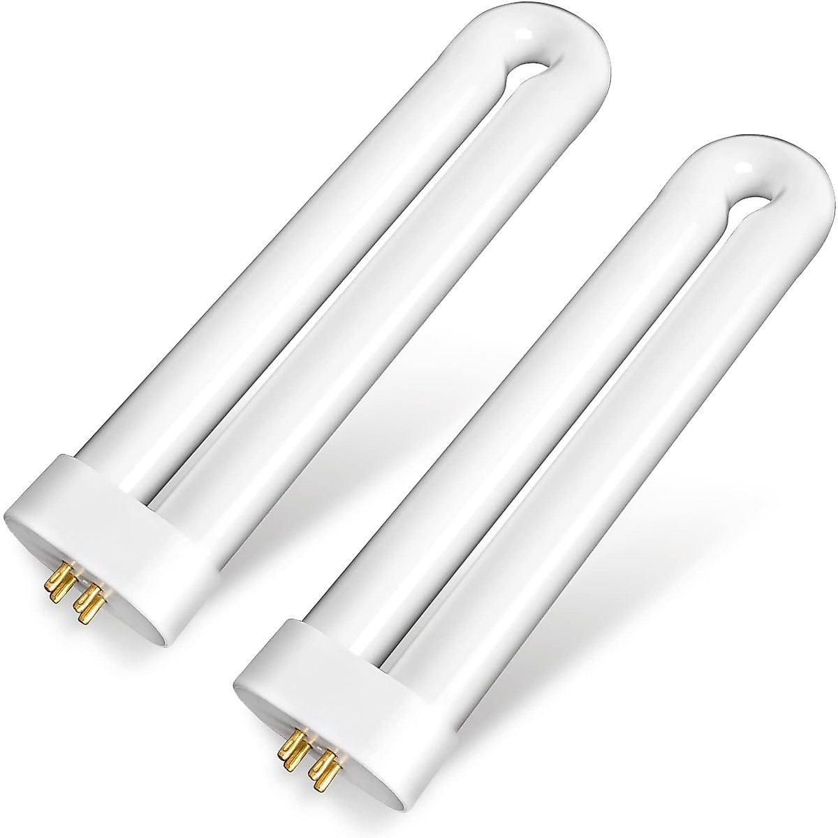 Belleone 15W Bug Zapper Light Bulb Replacement for T6 T8 T9 Lamp, FUL 15 Watt BL, 4-Pin Base, U Shaped Twin Tube Bulb for Outdoor Indoor, 2 Pack