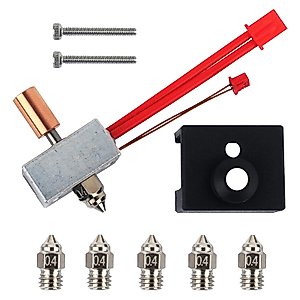 Sprite Extruder Pro Upgrade Heater Block Kit 300℃ High Temperature Chrome Copper Titanium Heatbreak Plated Copper Nozzle for Creality Ender 3 S1/Ender3 S1 Pro/CR10 Smart Pro,Sermoon V1 3D Printer