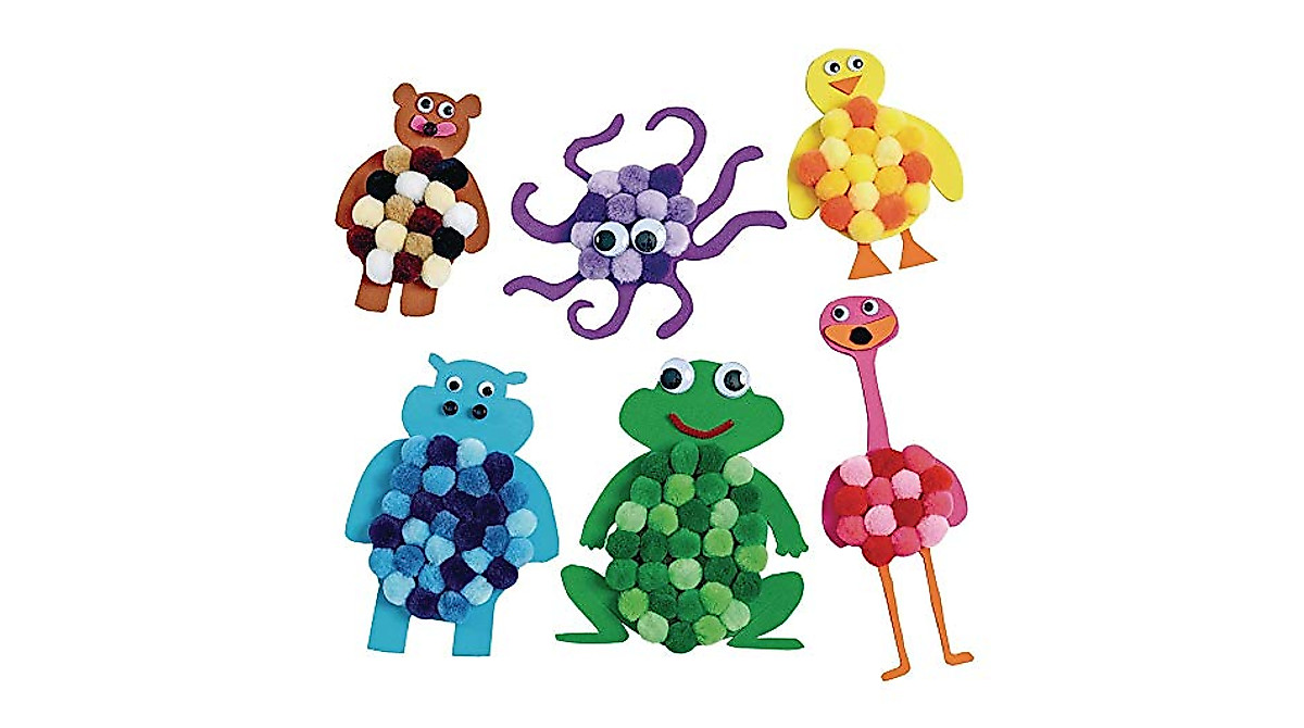 Colorations Pom-Poms Pack of 1,500 for Kids’ Crafts & Learning