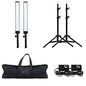 GIJUANRING Photography Lighting LED Studio Light 5600K Dimmable Photo Studio Video Light Kit with Tripod Stand for Portrait Video and Shooting