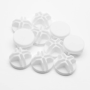 Kyuionty 30Pcs Wire Cube Connectors Plastic Grid Cube Organizer Connector for Modular Closet Storage Organizer & Wire Shelving (White)